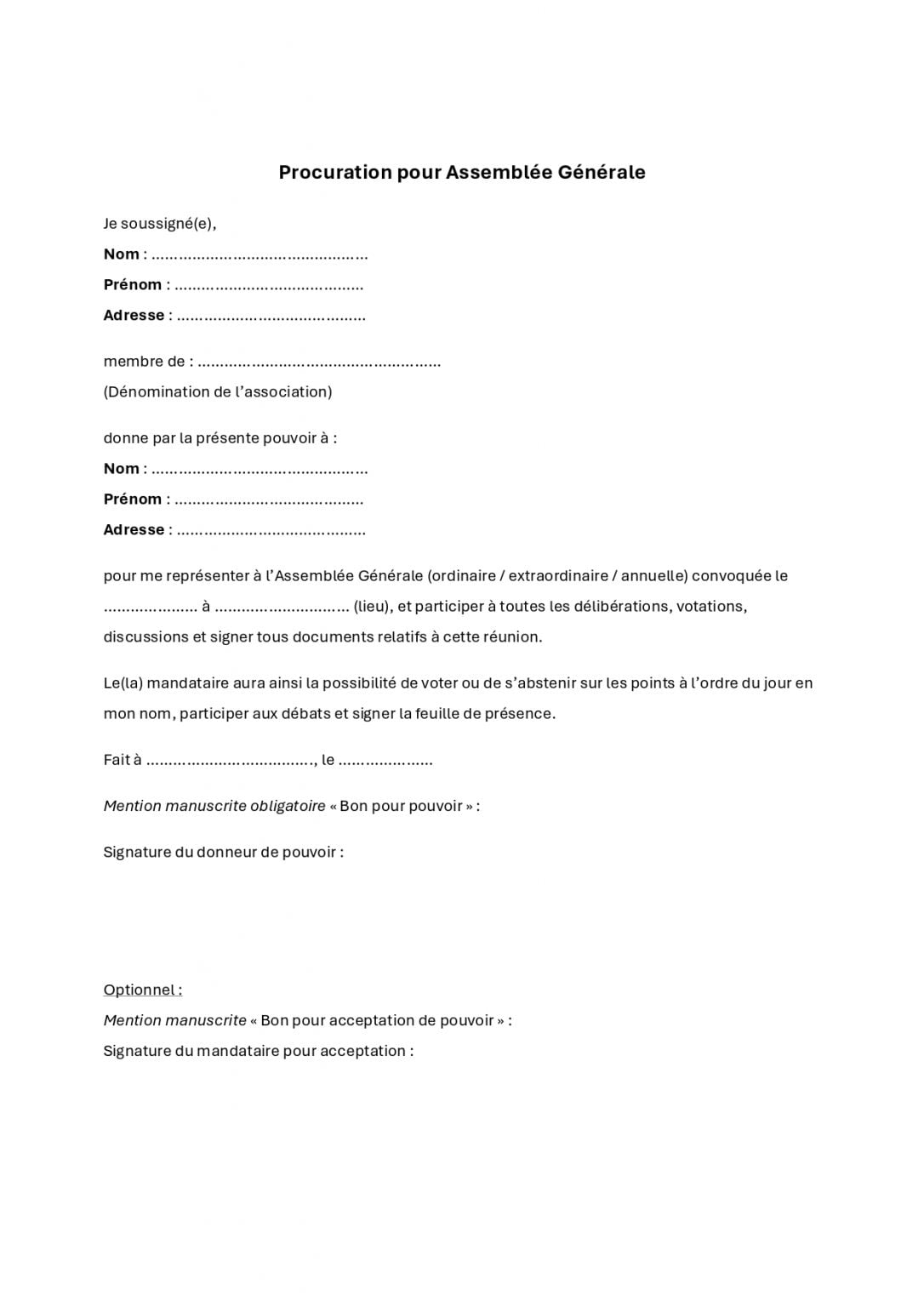 Convocation à l'Assemblée Générale d'une Association (AG): Comment Faire