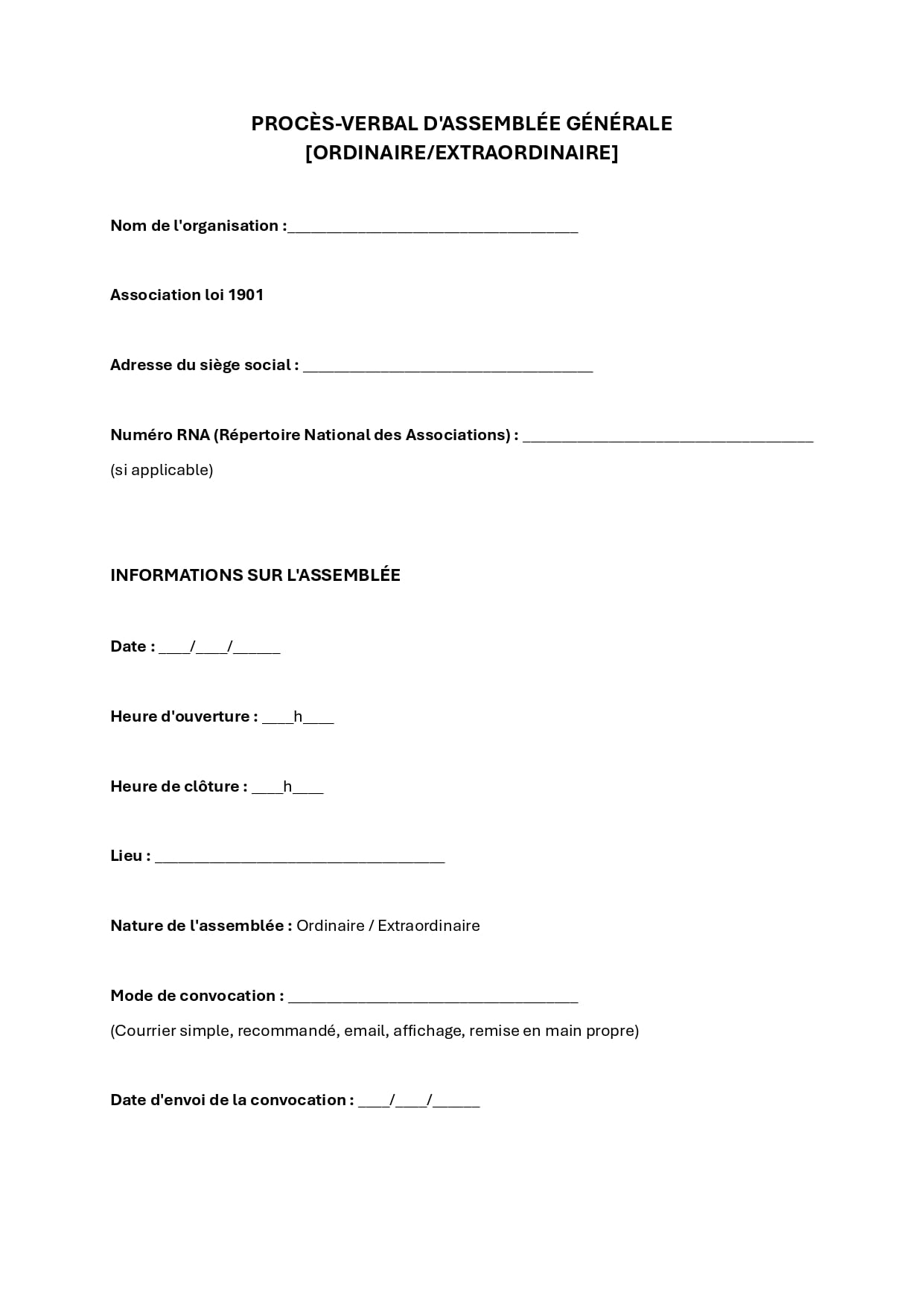 Comment rédiger un procès-verbal d'Assemblée Générale d'une association ? - i-Périclès